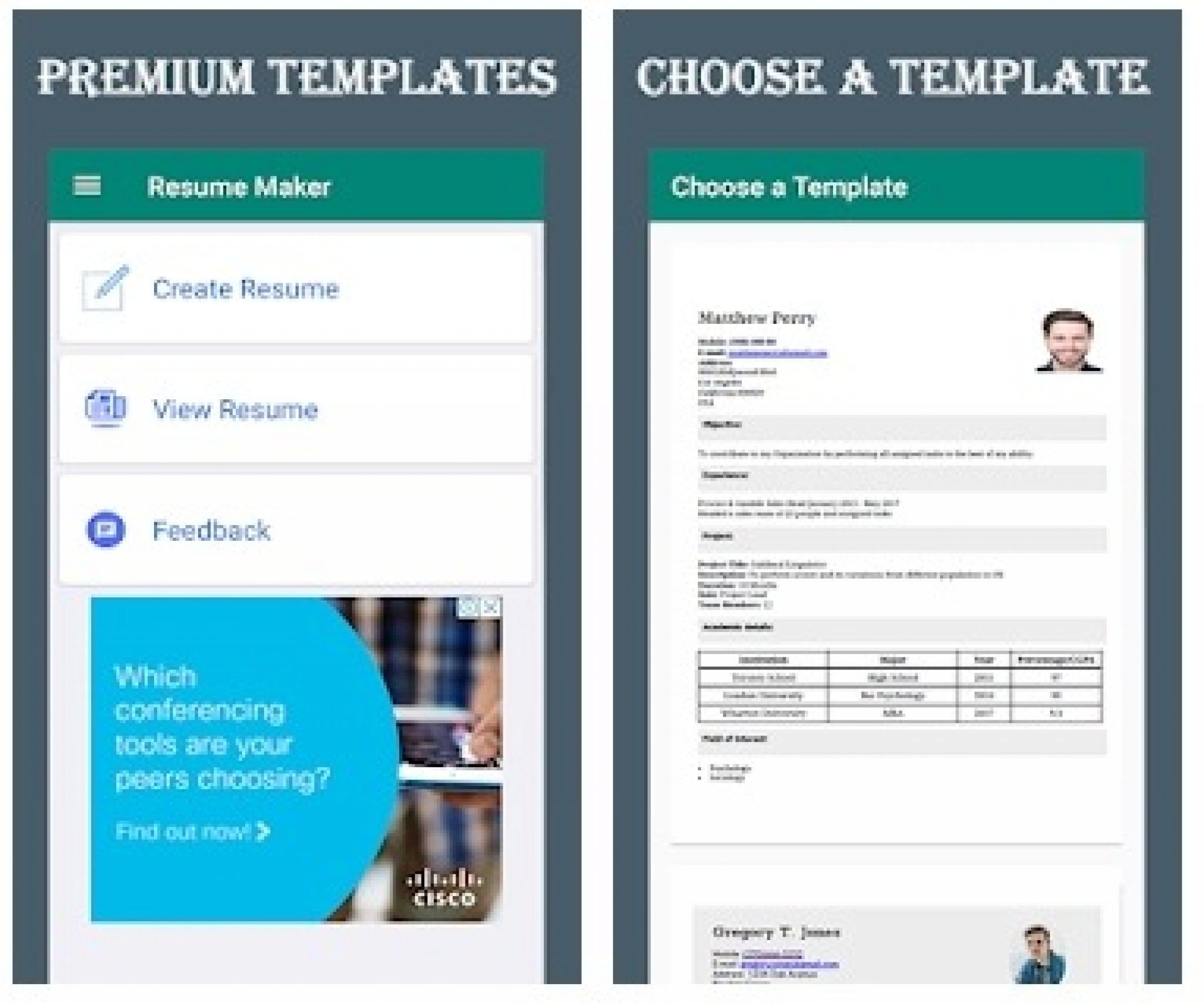 8 best resume apps free download + bonus | Free apps for Android and iOS