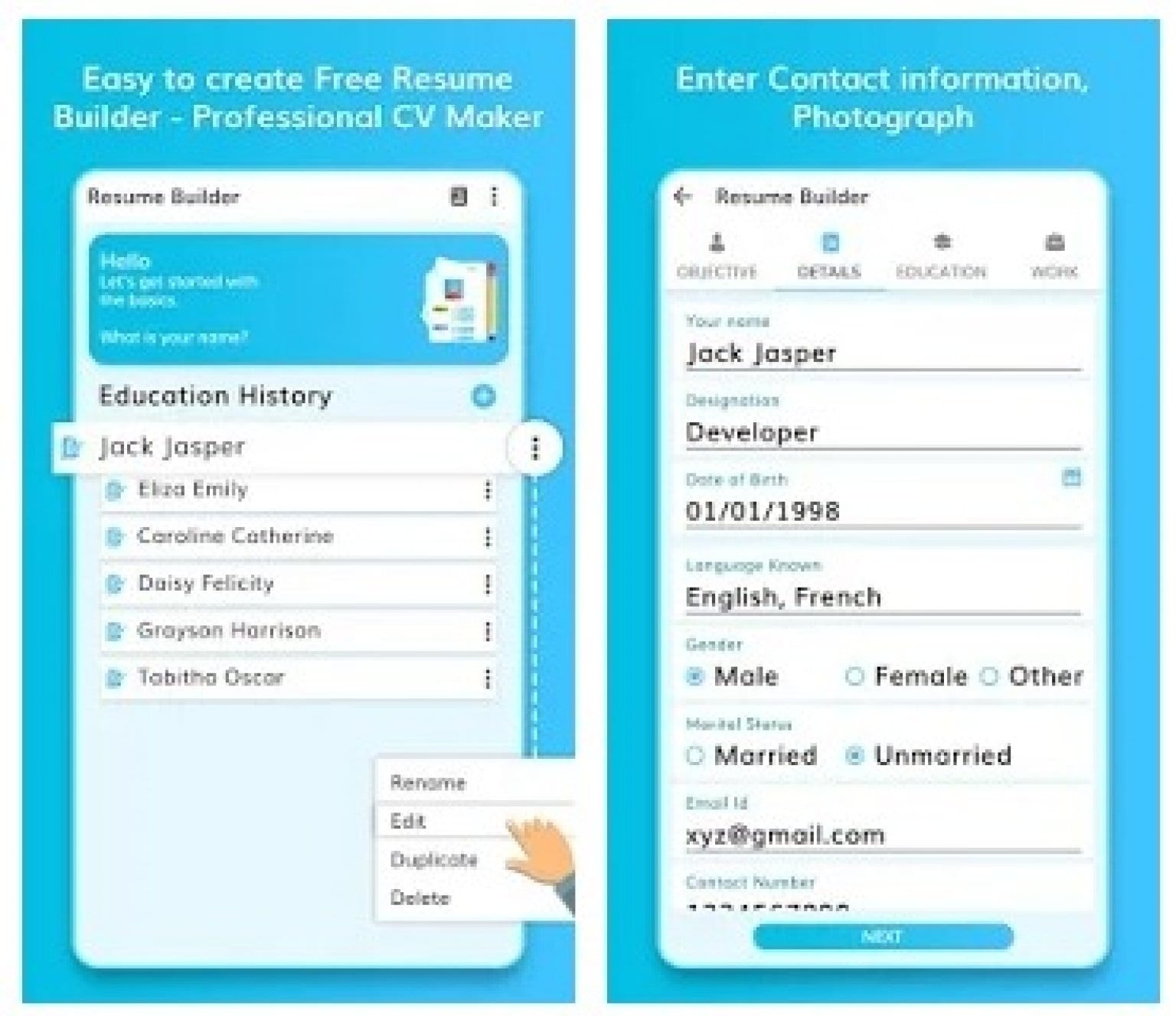 8 best resume apps free download + bonus | Free apps for Android and iOS