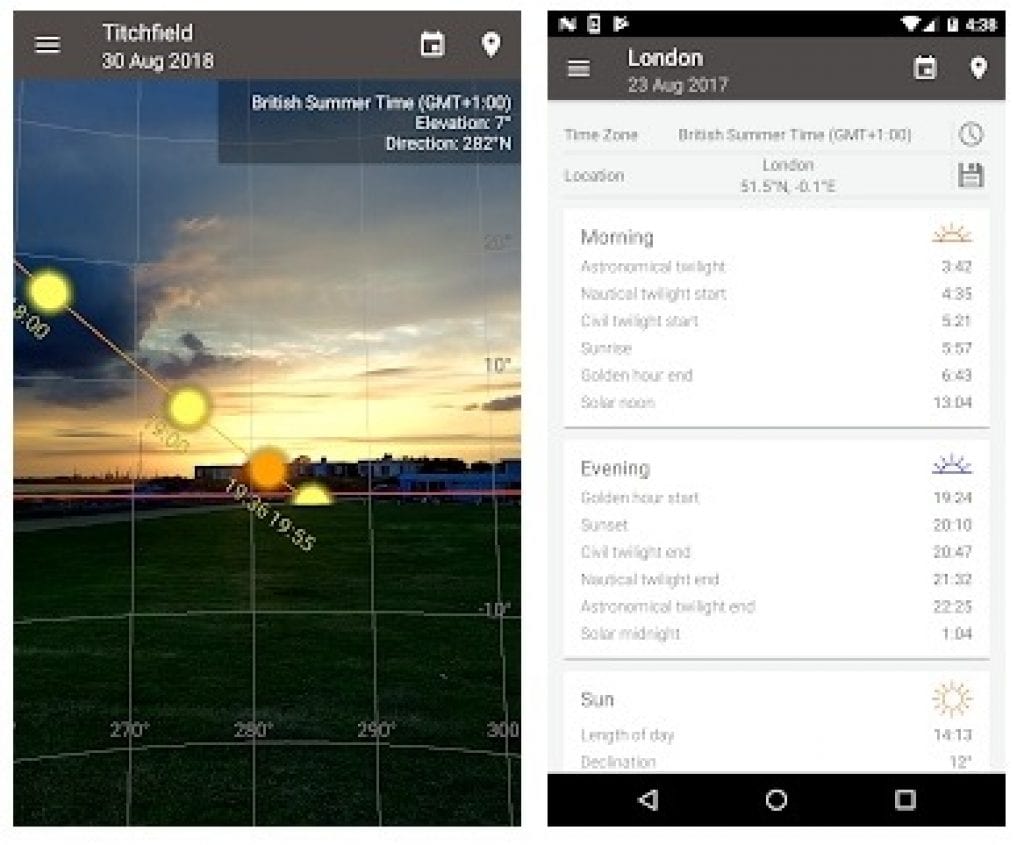 12 Best apps for calculating sunrise and sunset times (Android & iOS ...