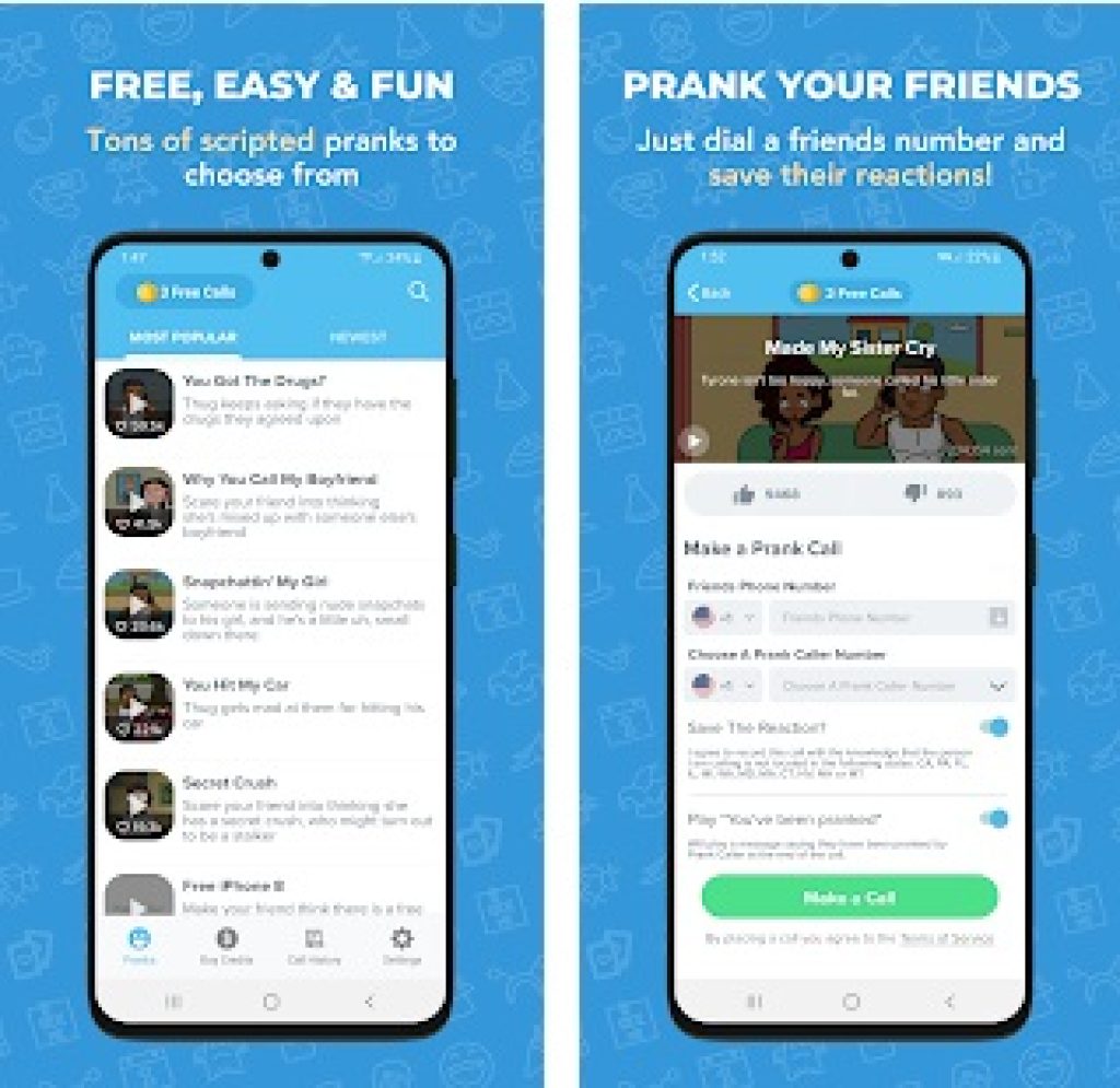 12 Free Prank Calling Apps for Android & iOS 2023 | Freeappsforme ...