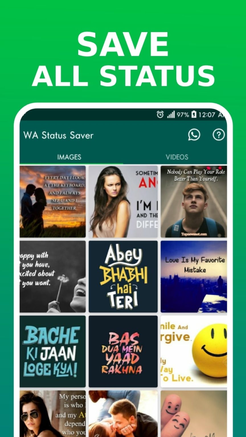 Top 10 apps to save Whatsapp status without screenshot | Free apps for ...