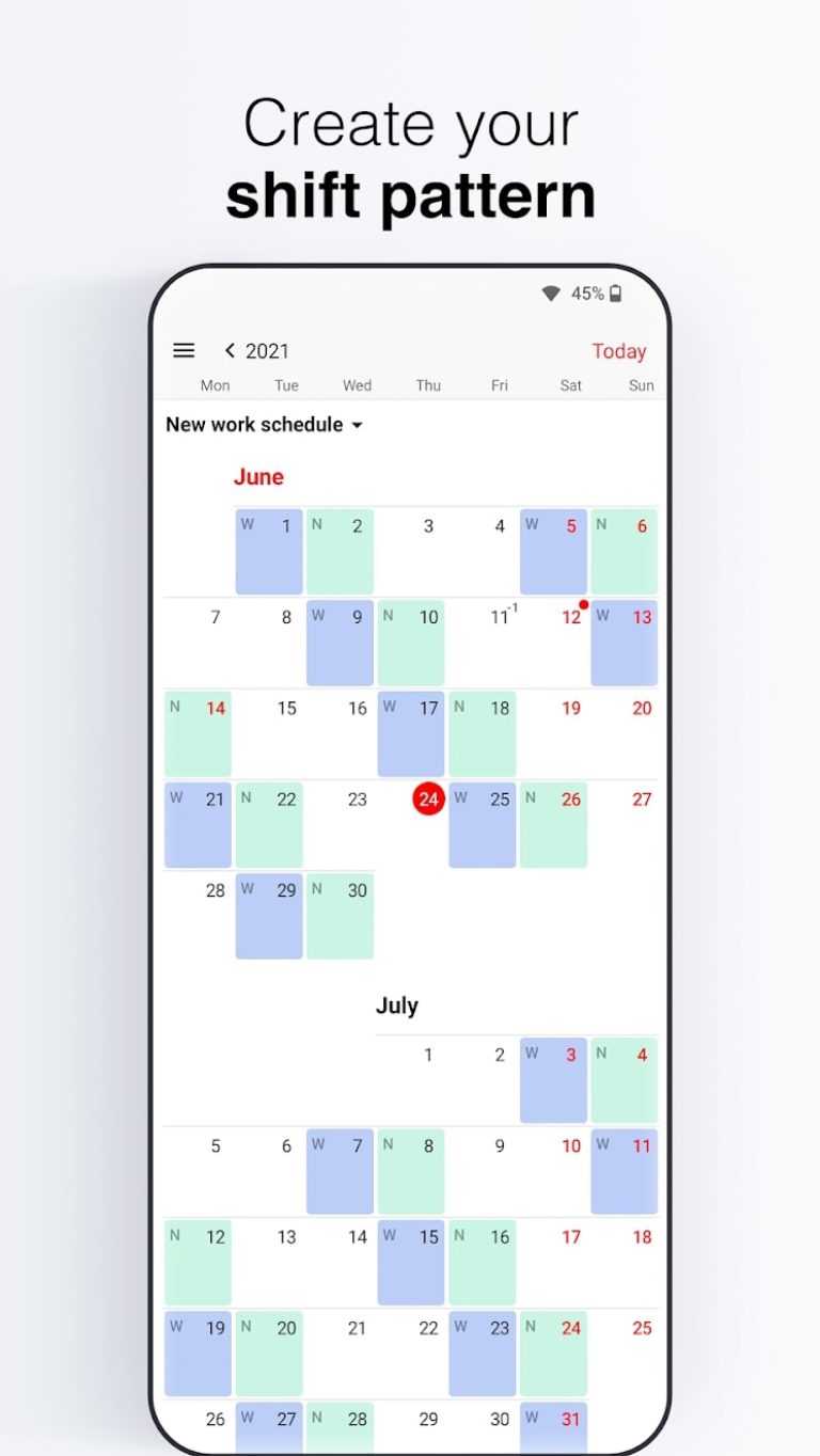 11 Free shift work calendar apps for Android & iOS | Free apps for ...