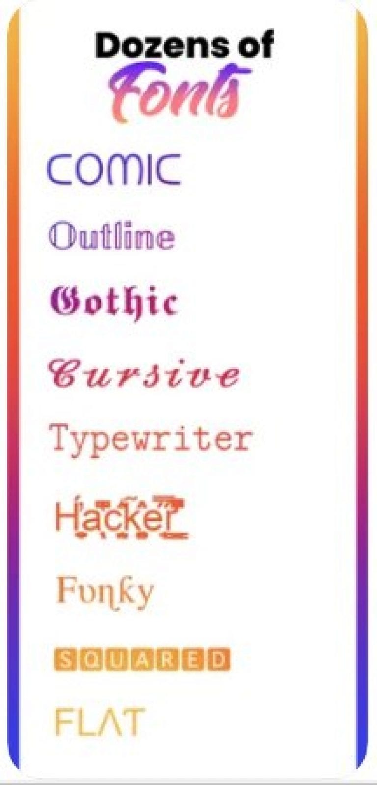 11 Free Fonts for Instagram Apps (Android & iOS) | Free apps for ...