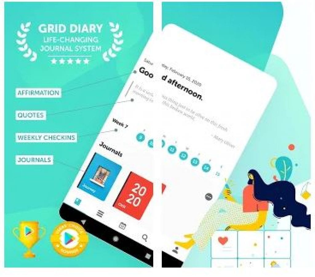 Grid Diary – Journal, Planner App Review | Freeappsforme - Free apps ...