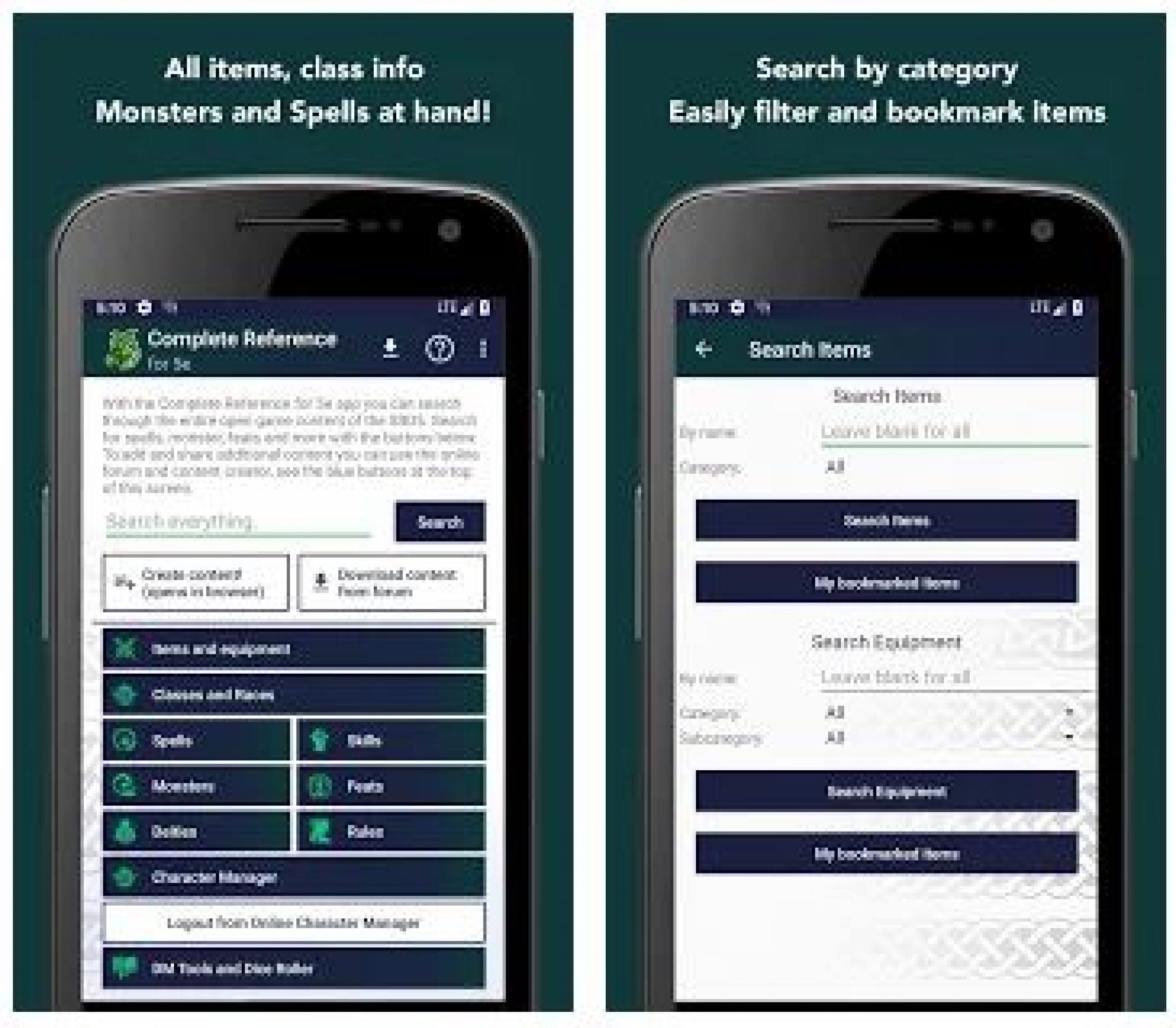 Complete Reference for DnD 5 App Review | Freeappsforme - Free apps for ...