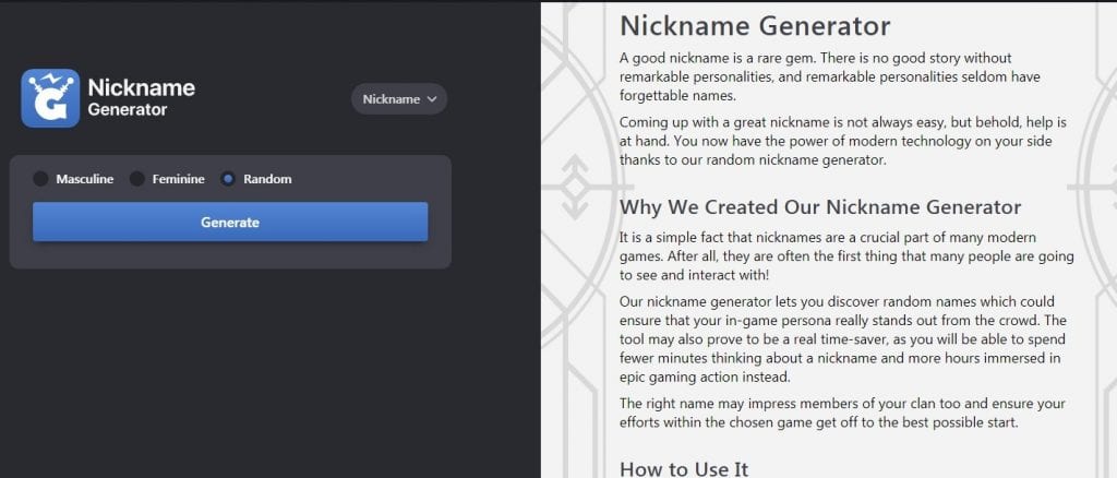 9 Best Nickname Generator Apps & Websites | Freeappsforme - Free apps ...