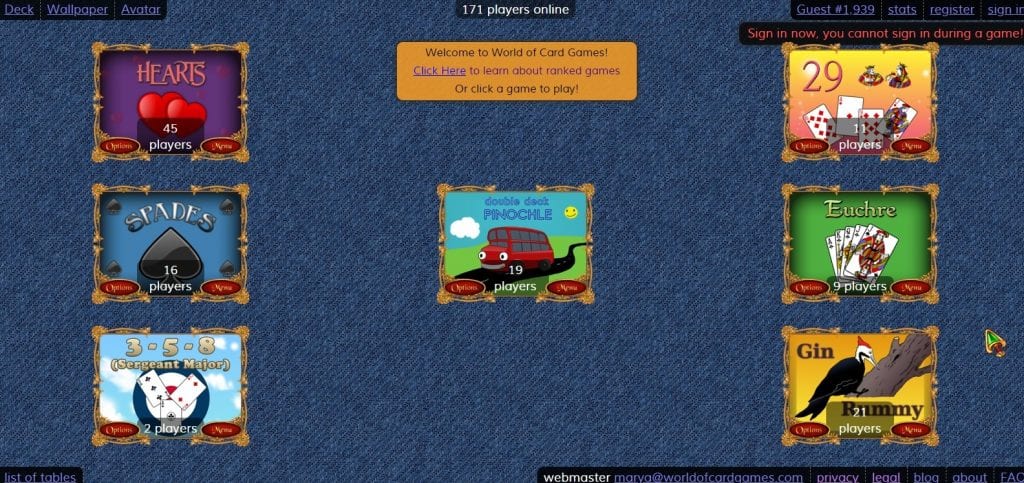 8 Free Websites to Play Online Card Games with Friends | Freeappsforme ...