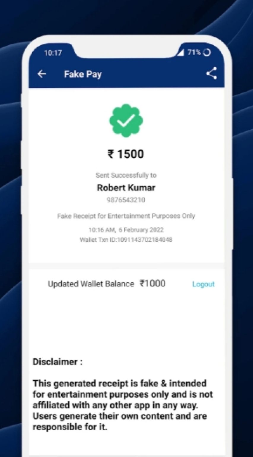 6 Free Fake Money Transfer Generator Apps | Free apps for Android and iOS