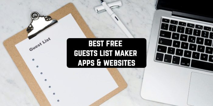 9 Free Guests List Maker Apps & Websites in 2023 | Freeappsforme - Free ...