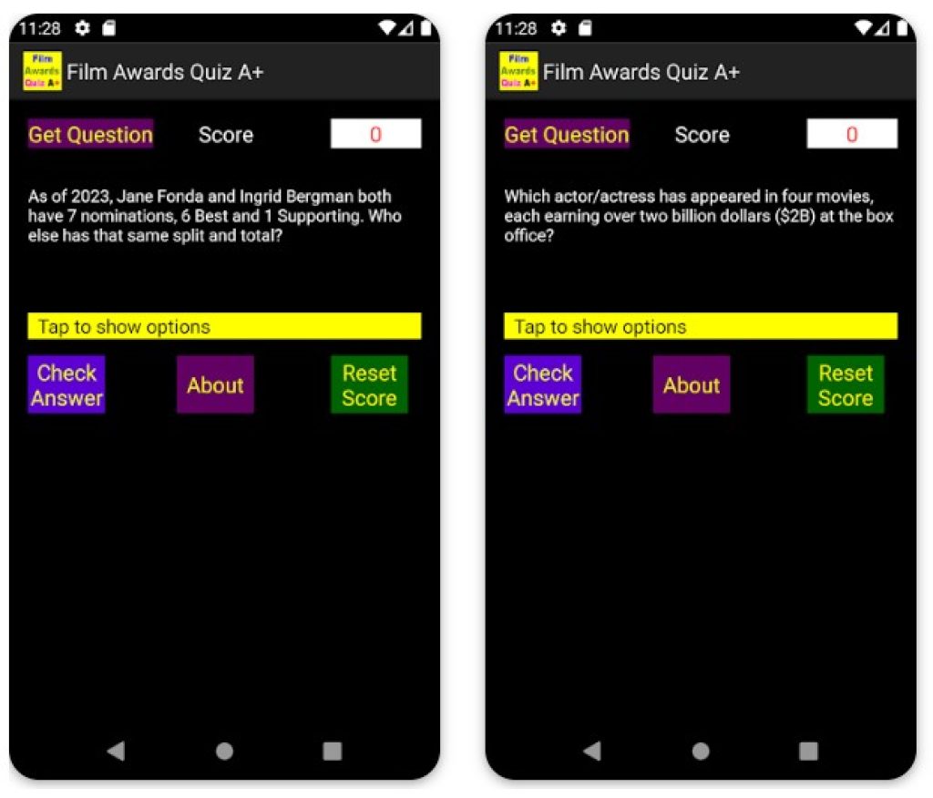 The Film Awards Quiz A+ App Review | Freeappsforme - Free apps for ...