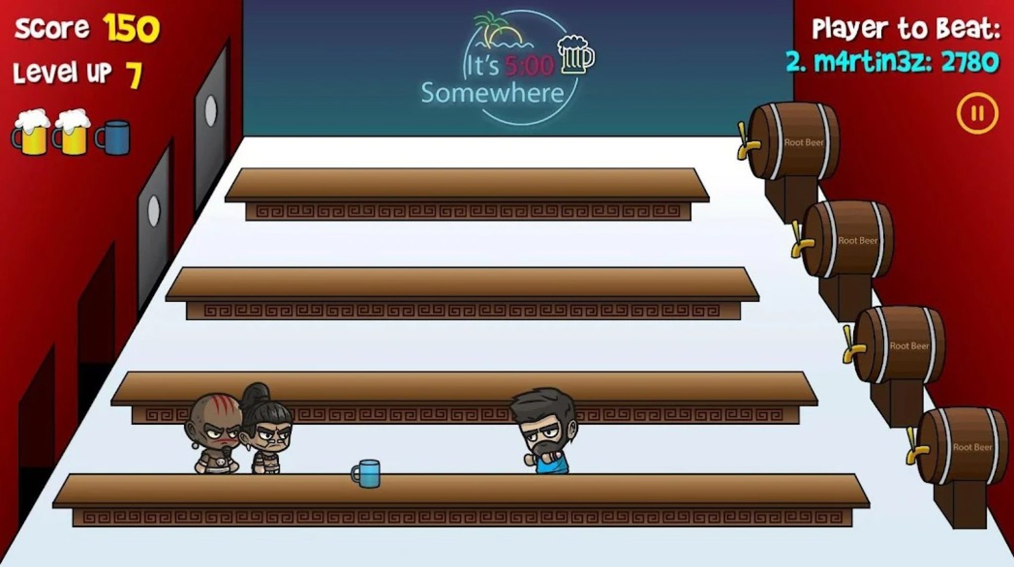 Root Beer Tapper Game Review | Freeappsforme - Free apps for Android and iOS