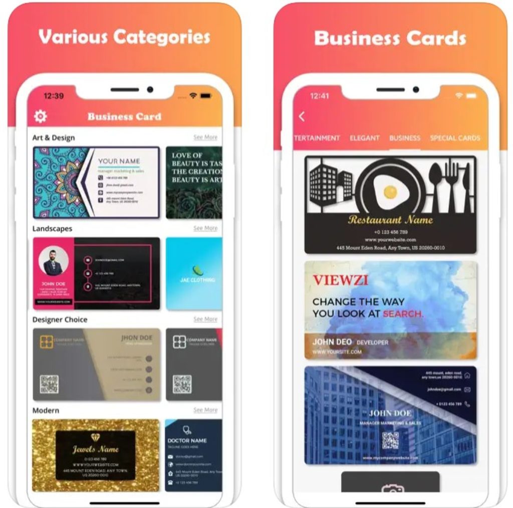 15 Free Business Card Makers for Android & iOS | Freeappsforme - Free ...