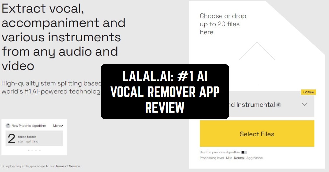 LALAL.AI: #1 AI Vocal Remover App Review | Freeappsforme - Free apps for Android and iOS