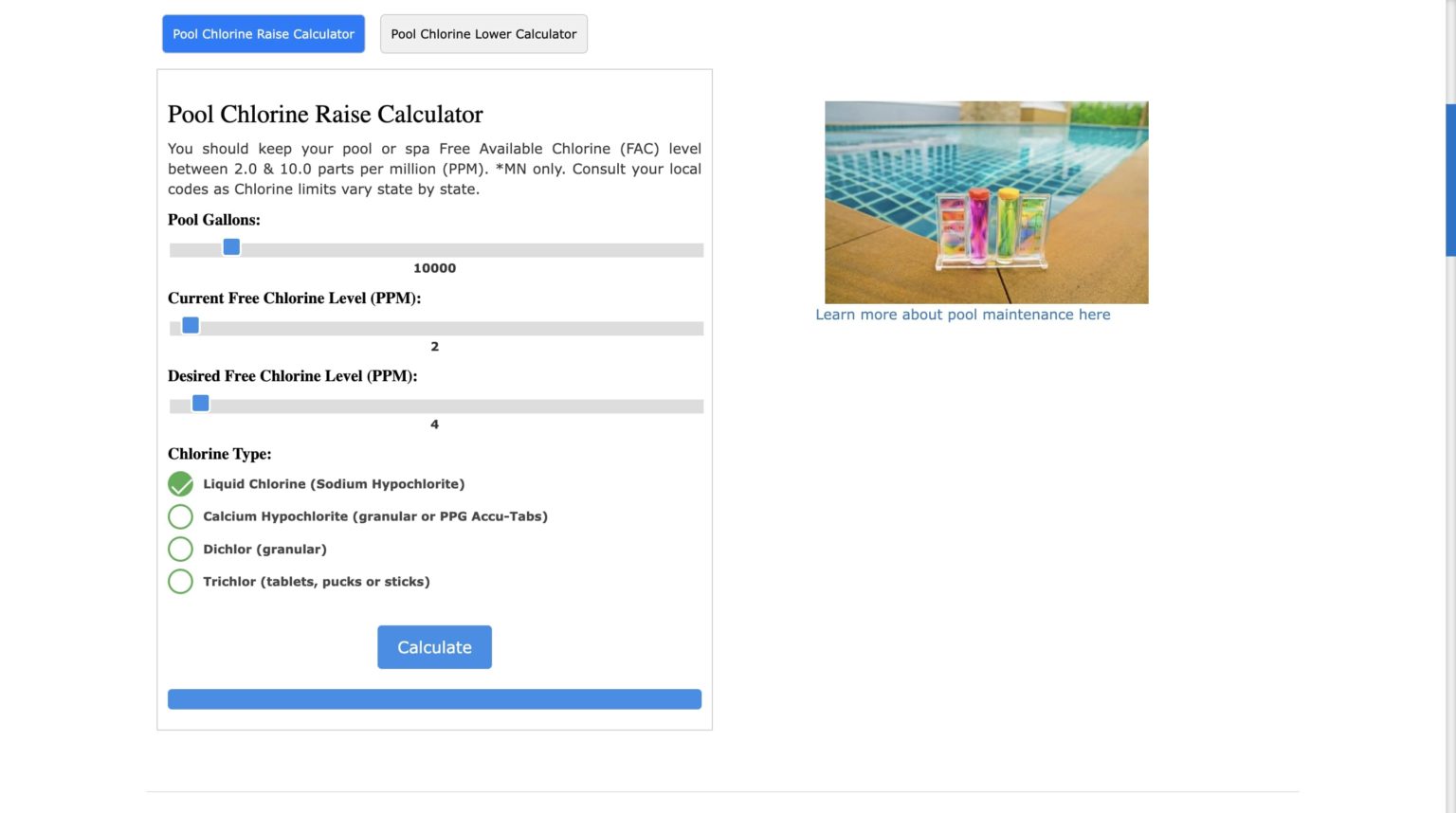 11 Free Pool Chemical Calculators (Apps & Websites) | Freeappsforme ...