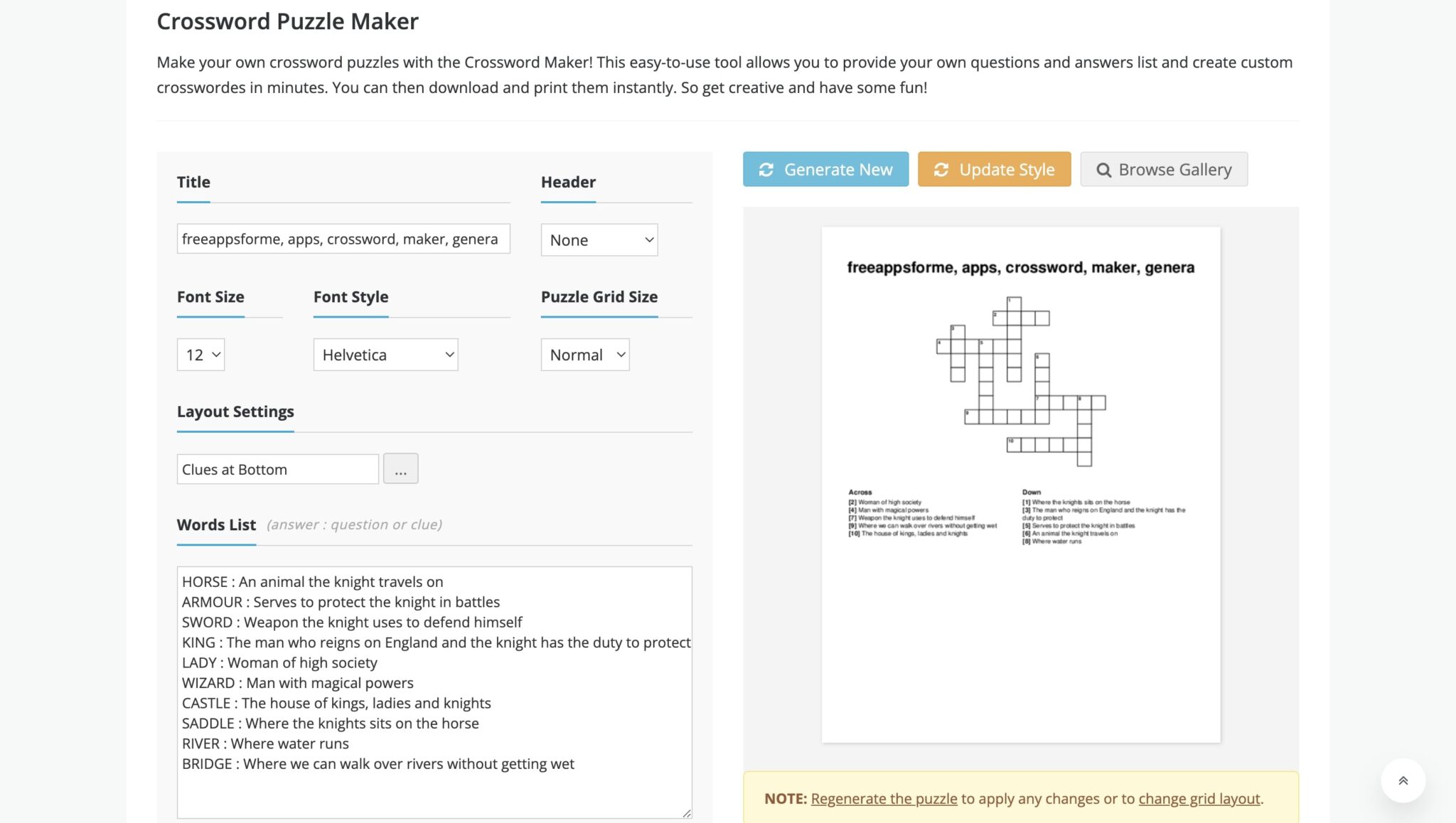 17 Free Crossword Puzzle Makers (Apps & Websites) | Freeappsforme ...