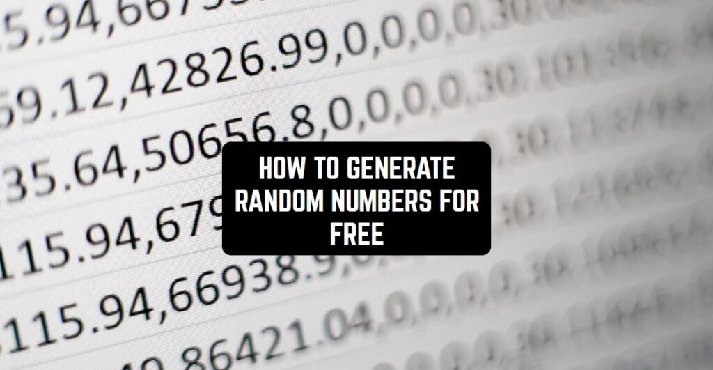 How to Generate Random Numbers for Free | Freeappsforme - Free apps for ...