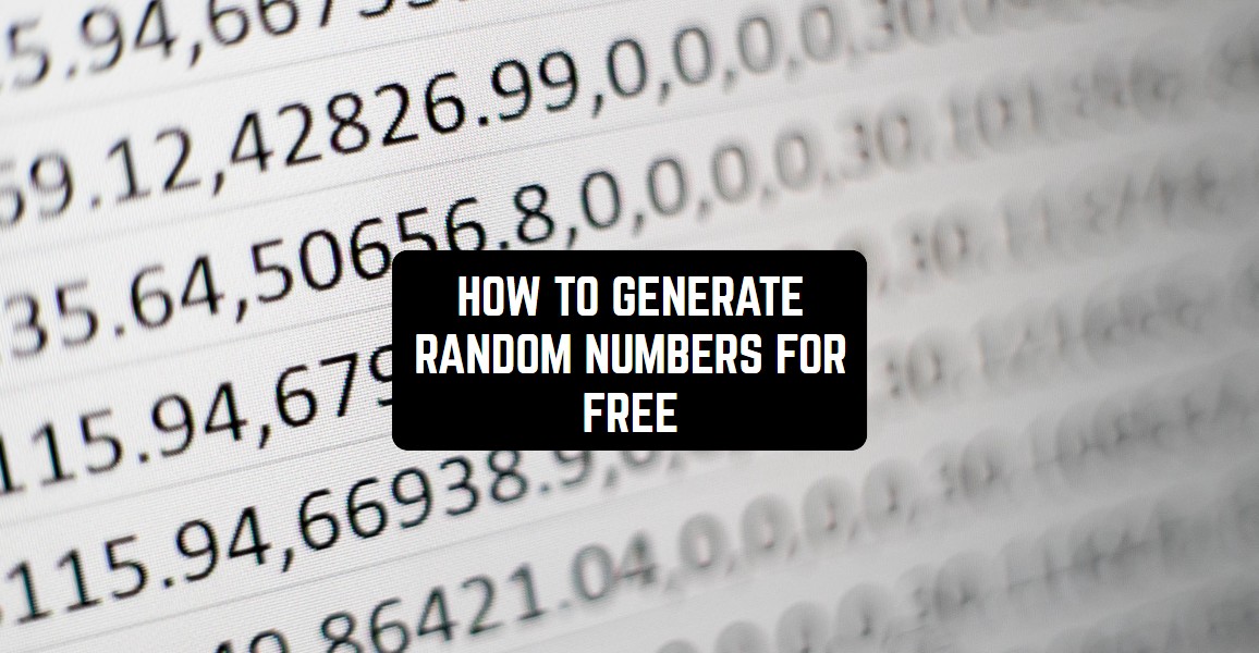 How to Generate Random Numbers for Free | Freeappsforme - Free apps for ...