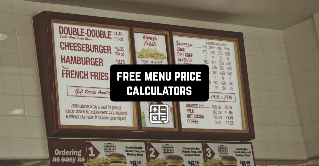 11 Free Menu Price Calculators (Android & iOS) | Freeappsforme - Free ...